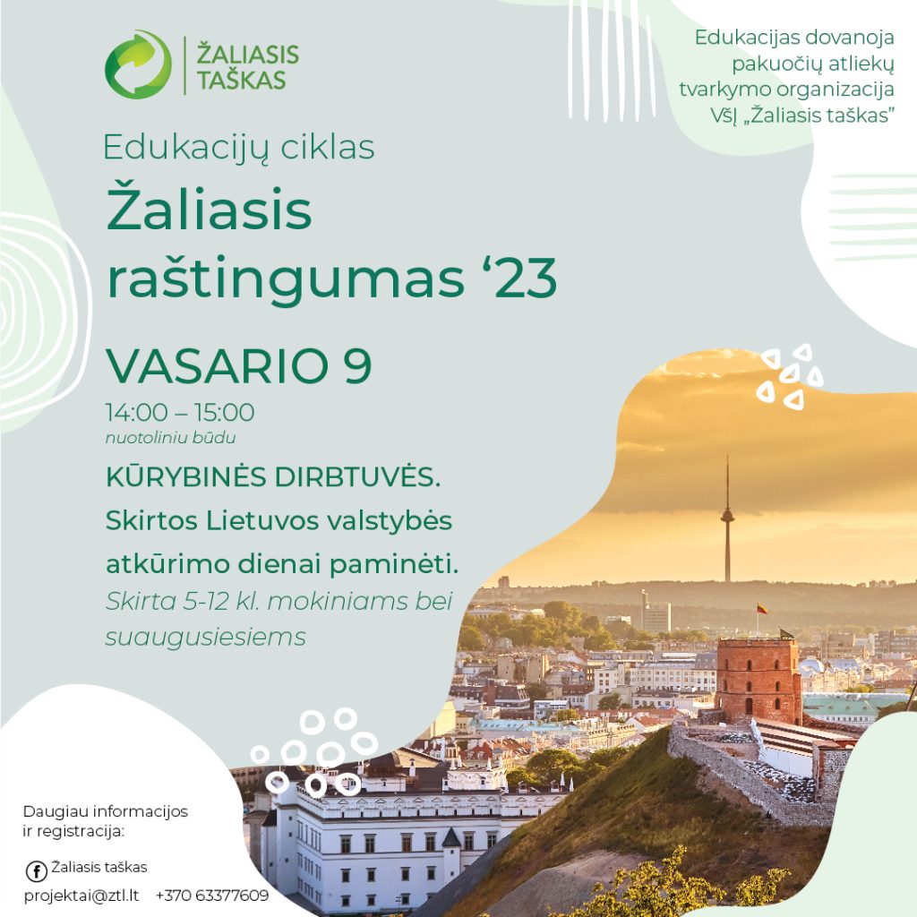 „Žaliasis taškas“ kviečia prisijungti prie nemokamų edukacijų ...